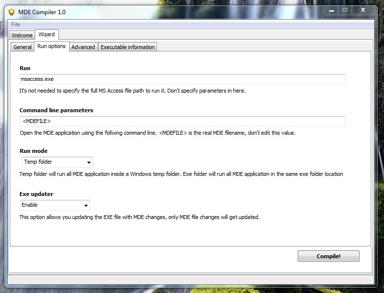 How to compile mdb file to exe file ? - Techyv.com